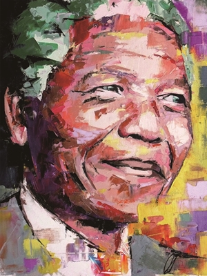 nelson mandela full colour posters & prints by Larry King - Printler