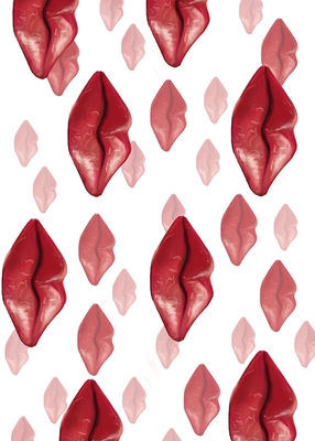 It's raining lips Poster von angela Peters | Printler