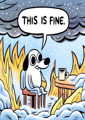 This is fine meme Poster von Tur Wan | Printler