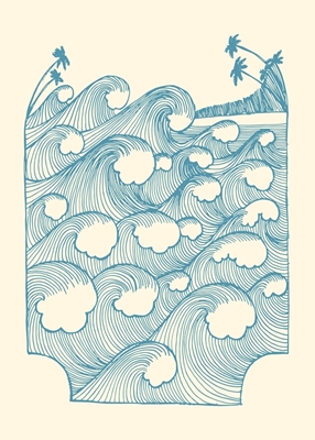 Vintage waves posters & prints by Tebird Studio Art - Printler