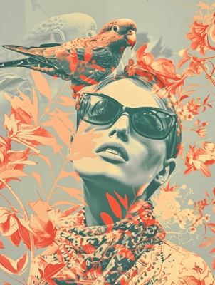 Spring Fever: Woman & Bird posters & prints by Frank Daske - Printler