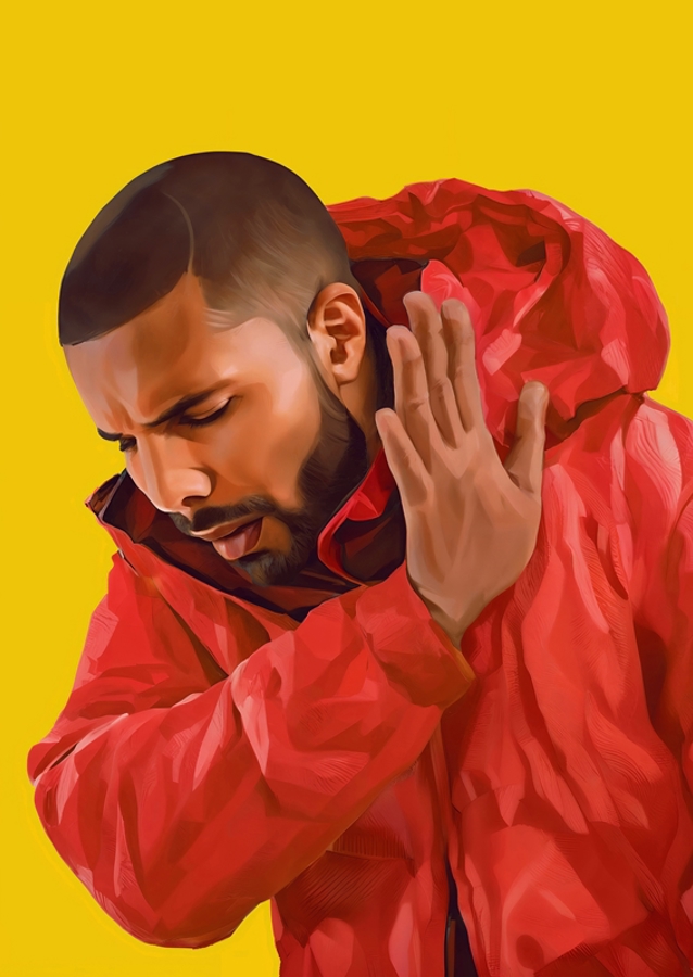Drake Meme Art - No posters & prints by Lootprint - Printler