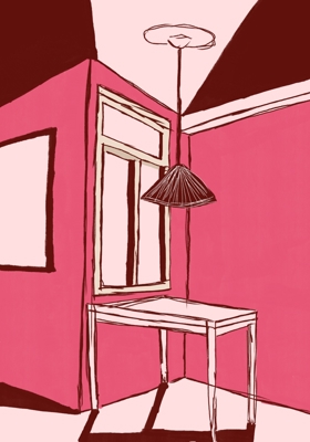 Das rosa Zimmer Poster von LVMK | Printler